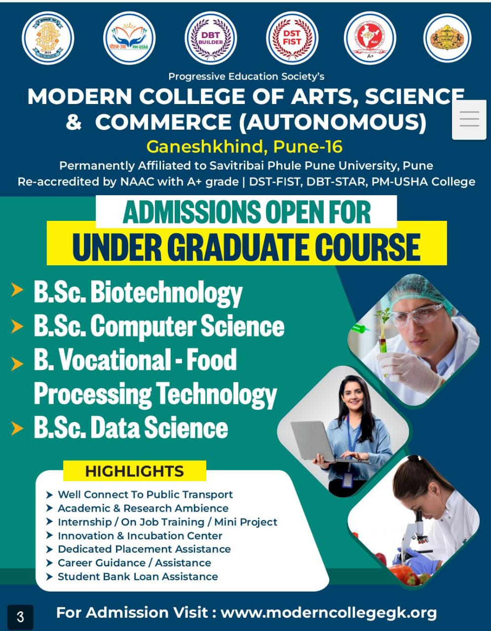 Modern College Of Arts, Science & Commerce Ganeshkhind. Pune, India